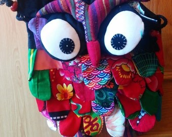 handmade owl backpack