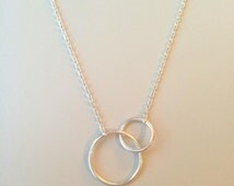 Unique two rings necklace related items | Etsy