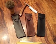 Straight Razor Case - Leather straight razor sheath handmade for any ...