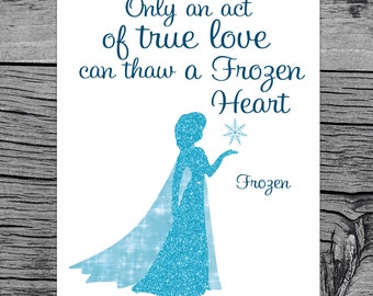 Frozen Quote Elsa Art Print Nursery Decor Frozen Printable Blue Elsa ...