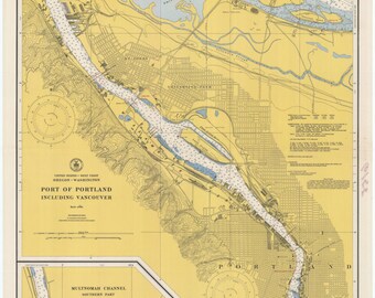 Puget Sound Map & Admiralty Inlet 1948 by NauticalChartPrints