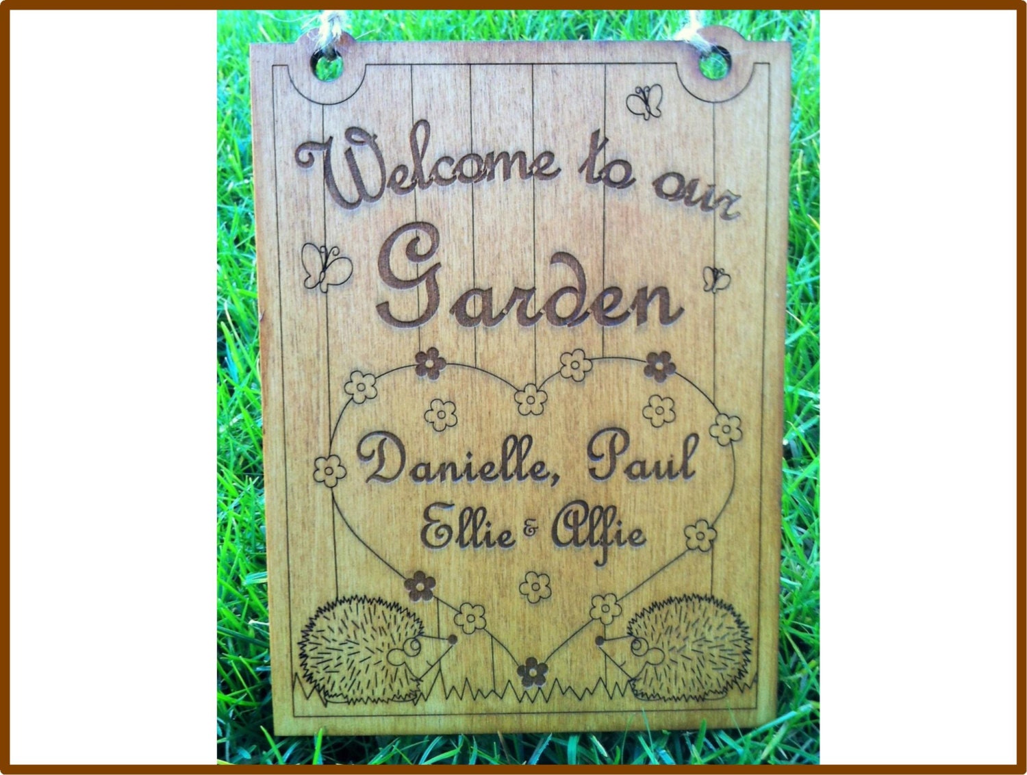 A Personalised Wooden Garden Sign