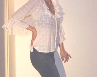 Romantic blouse | Etsy