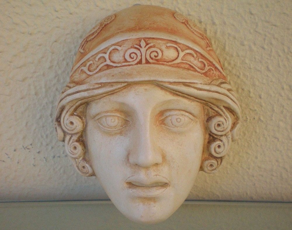 Athena Goddess Miniature Mask Ancient Greek by AncientGreekArt