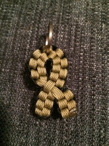 Dispatcher Thin Gold Line Ribbon Key Fob