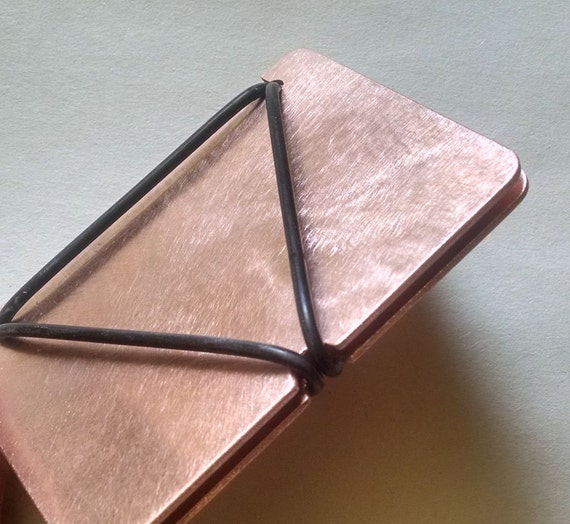 brushed copper wallet by PLATN minimalist by designelementals