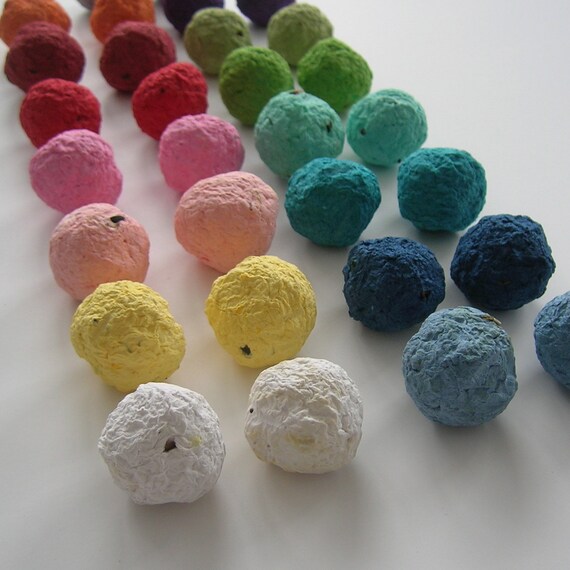Seed Bombs Every color in the rainbow Plantable paper by PulpArt
