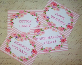 Tea party menu cards | Etsy