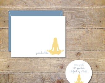 Yoga note cards | Etsy
