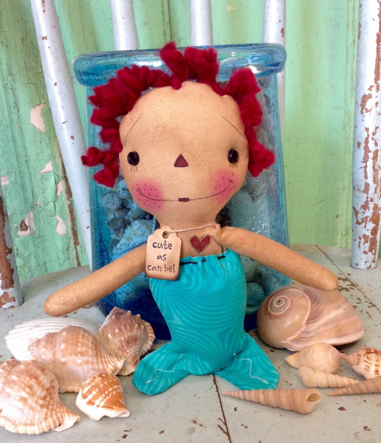 Mermaid Mermaids Raggedy Ann Raggedy Annie by oldragdollcupboard