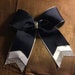 3 Texas Size Cheer bow single layer trimed ends