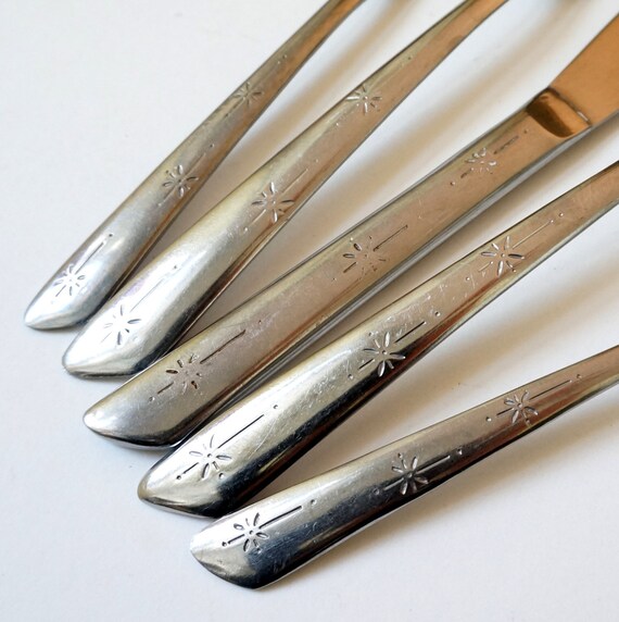 Silco Galaxy 26 Pc Stainless Spare Flatware Set 50s / Atomic