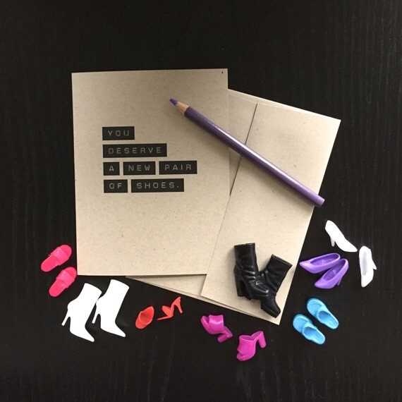 Congratulations Card You Deserve A New Pair Of Shoes