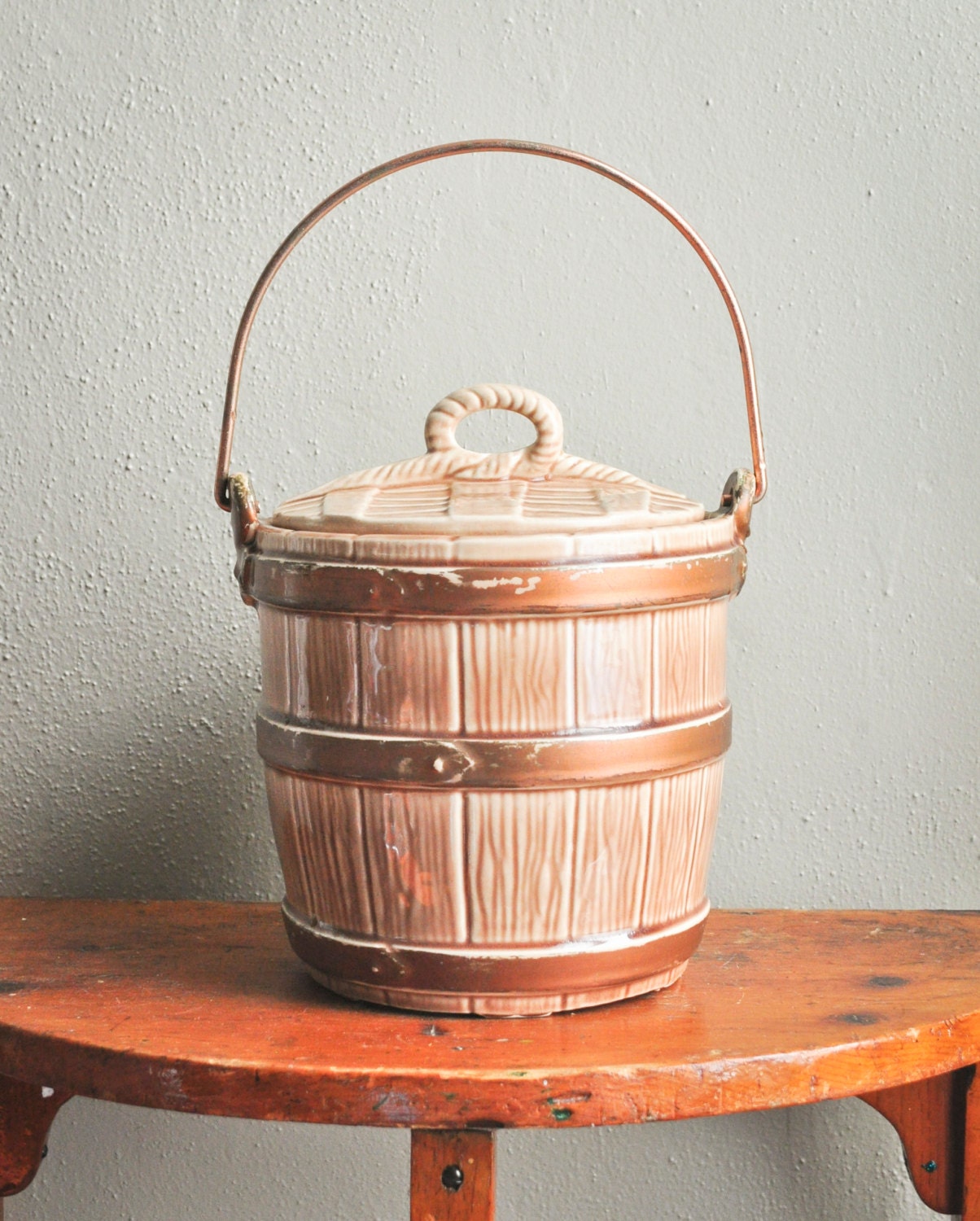 Vintage Ice Bucket Ceramic Barrel with Lid – Haute Juice