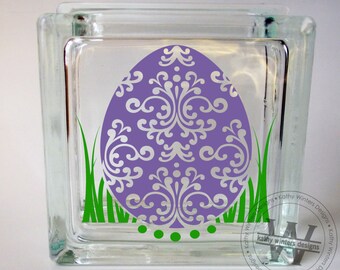 Vinyl Lettering Glass Block Decal Chevron by KWintersDesigns