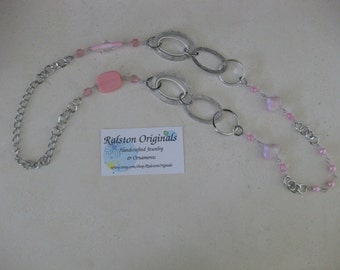 Popular items for long pink necklace on Etsy