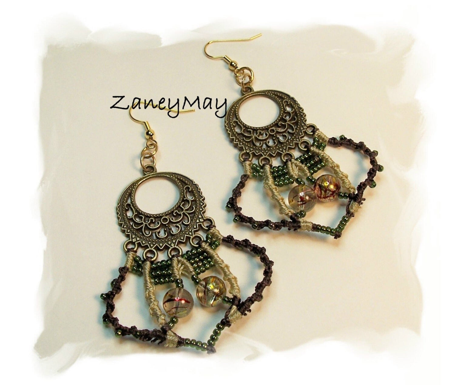 Native Earring Pattern in PDF Micro Macrame Tutorial