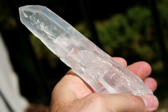 Lightning Strike Quartz Crystal Laser Wand Point Very Rare