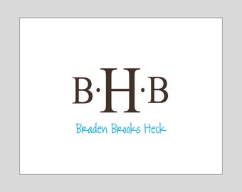 Masculine monogram | Etsy