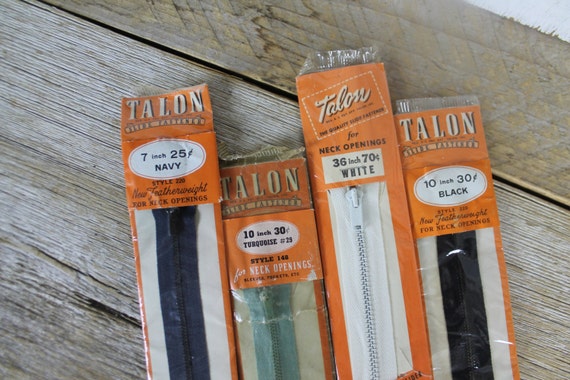 Vintage Zippers Talon Slide Fastener Orange