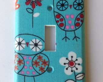 Owl Light Switch Cover / Pink Owls Nursery by COUTURELIGHTPLATES