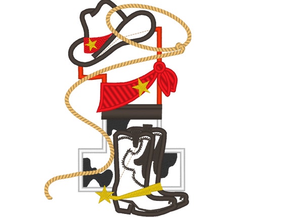 Cowboy Birthday Number only number ONE 1 machine