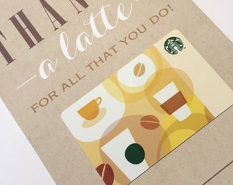 Latte gift tag | Etsy
