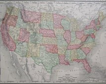 Popular items for united states us map on Etsy