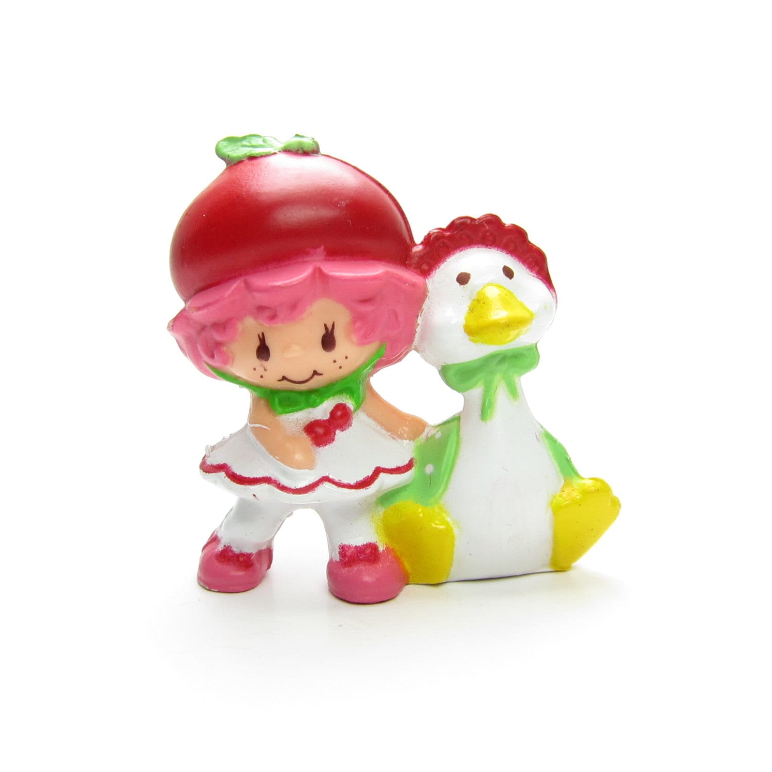 Cherry Cuddler with Gooseberry Mini Figure by BrownEyedRoseVintage