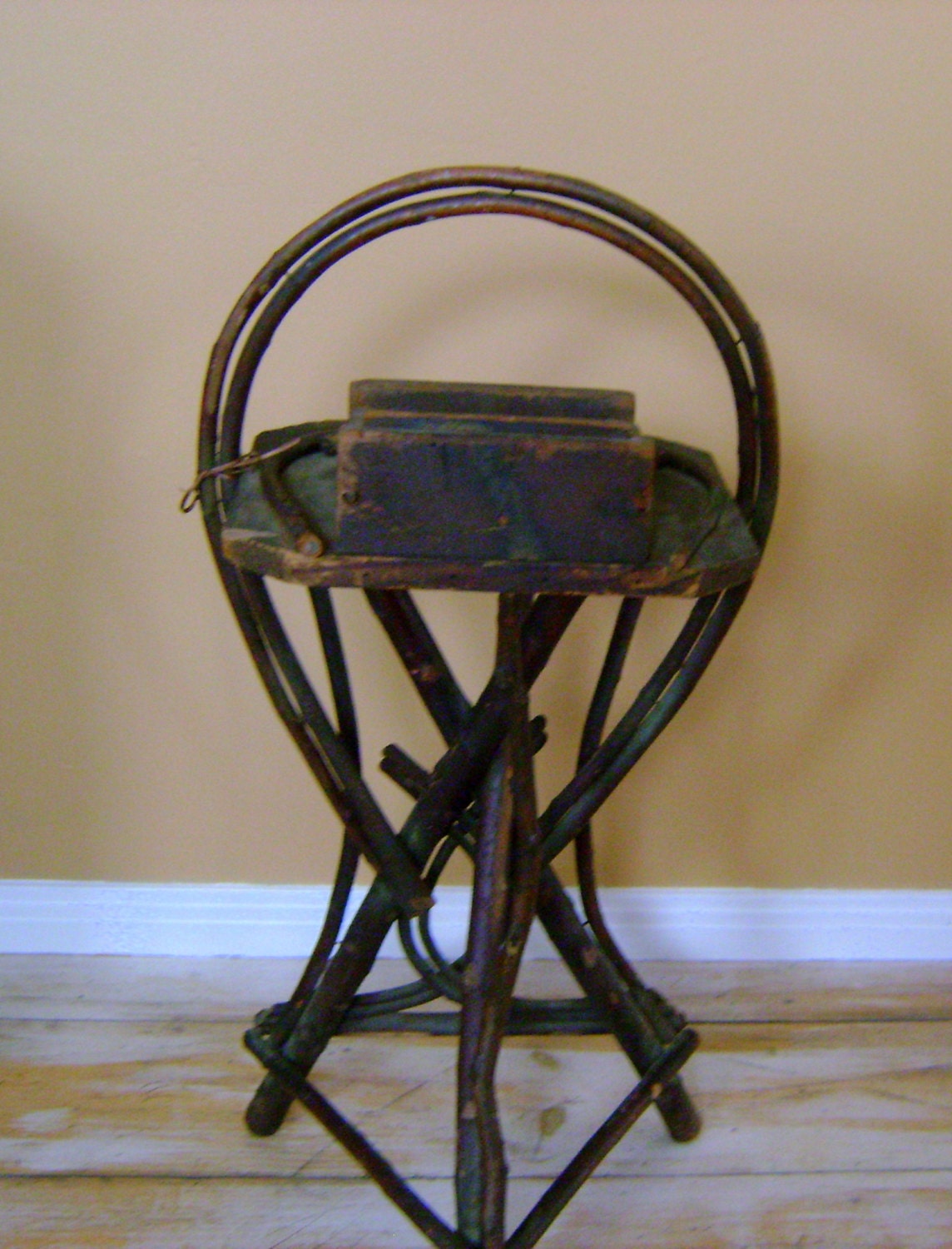 Adirondack Bentwood Antique Side Table Stand Twig 1890 Pipe Stand ...