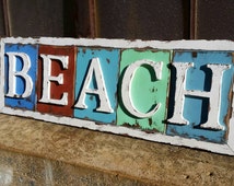 Popular items for weathered beach sign on Etsy