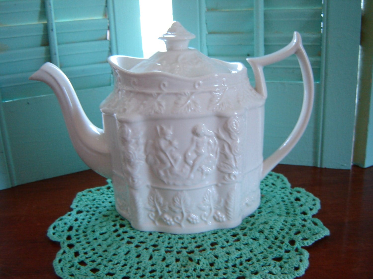 Vintage Teapot Godinger teapot porcelain large teapot serving ...