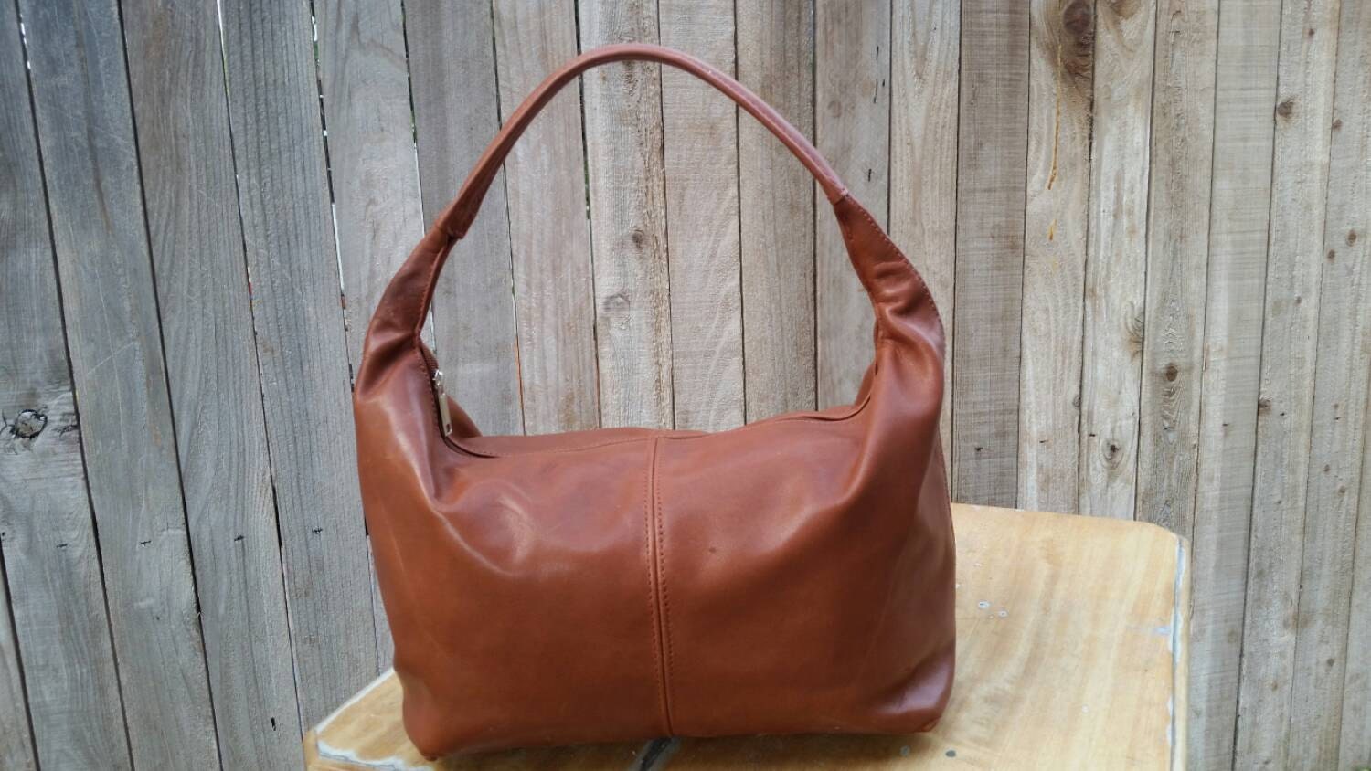 Rustic leather hobo purse unique bag casual everyday by Fgalaze