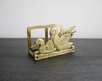 Brass napkin holder | Etsy