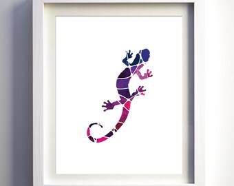 Gecko mosaic | Etsy
