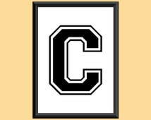 Popular items for varsity letter c on Etsy