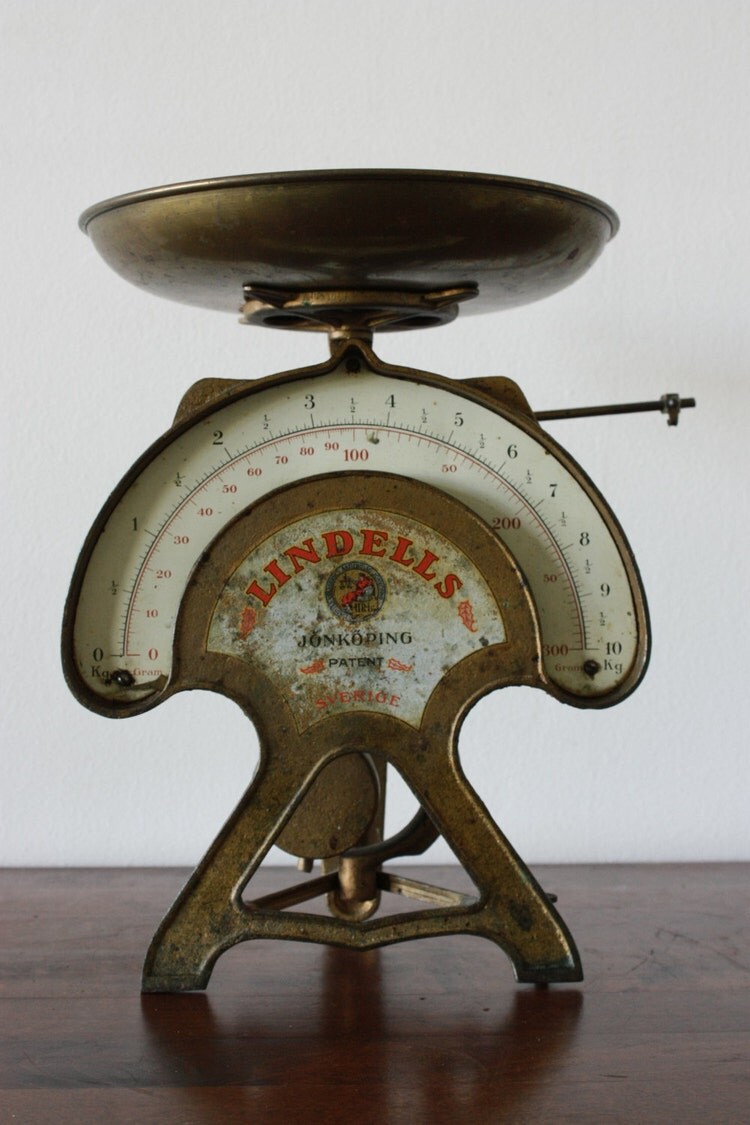 Vintage Swedish Kitchen Scales Vintage by TheLovelyGreenWall