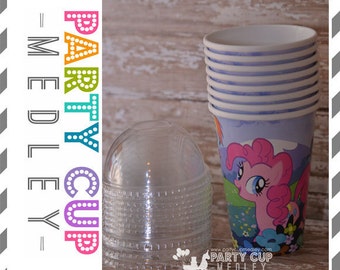My Little Pony Birthday Party Cups-Popcorn Box-Set of 8