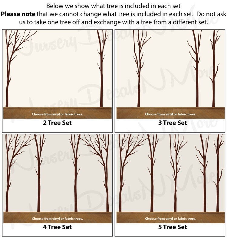 Nature Tree Wall Stickers Dead Tree Decal by NurseryDecalsNMore