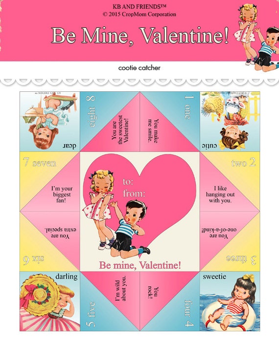 Digital Valentine cootie catcher / Valentine's Day by KBandFriends