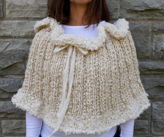 Hand-Knit Capelet