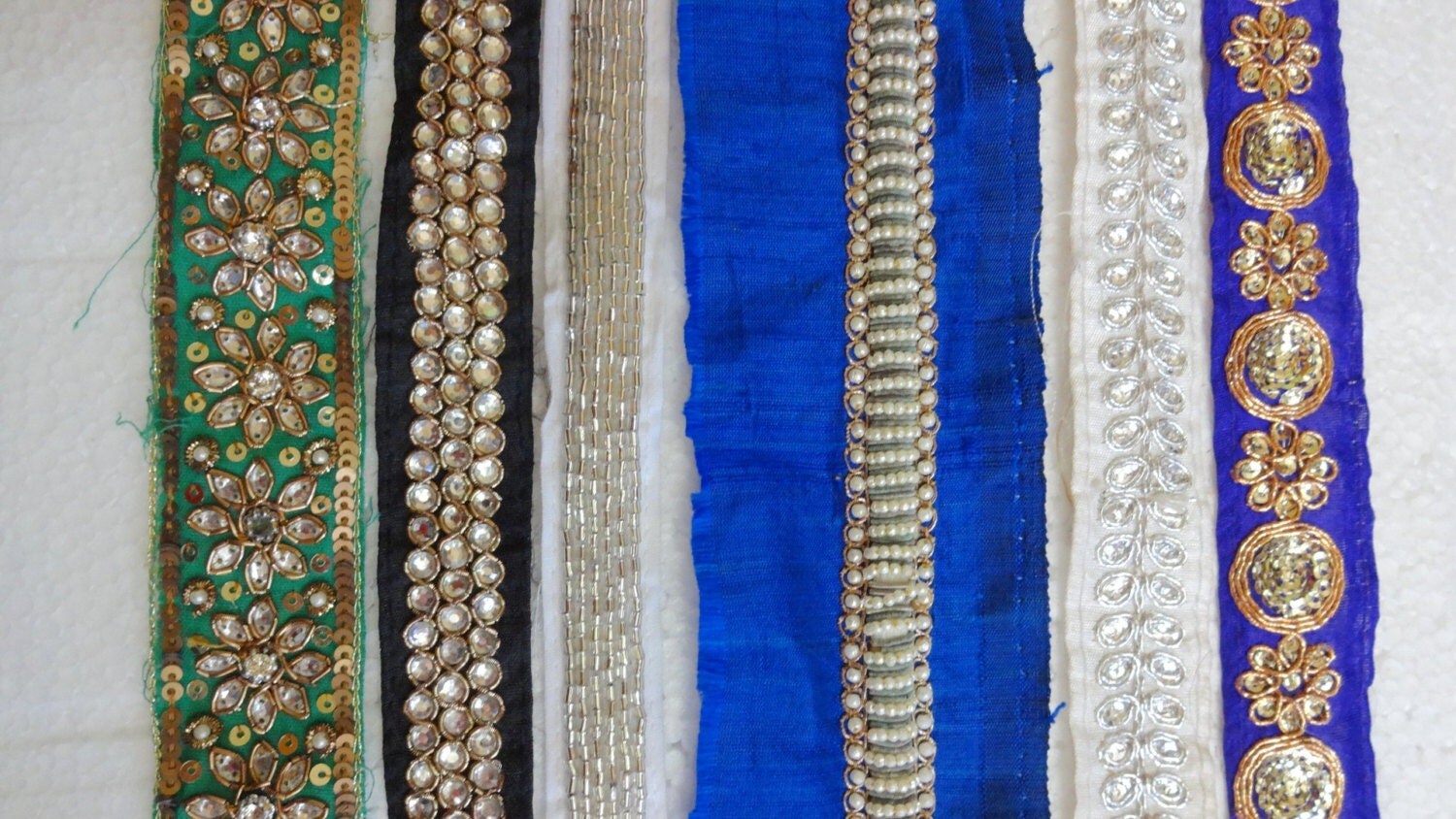 Indian Embroidered Lace / Trim with SequinsZari and