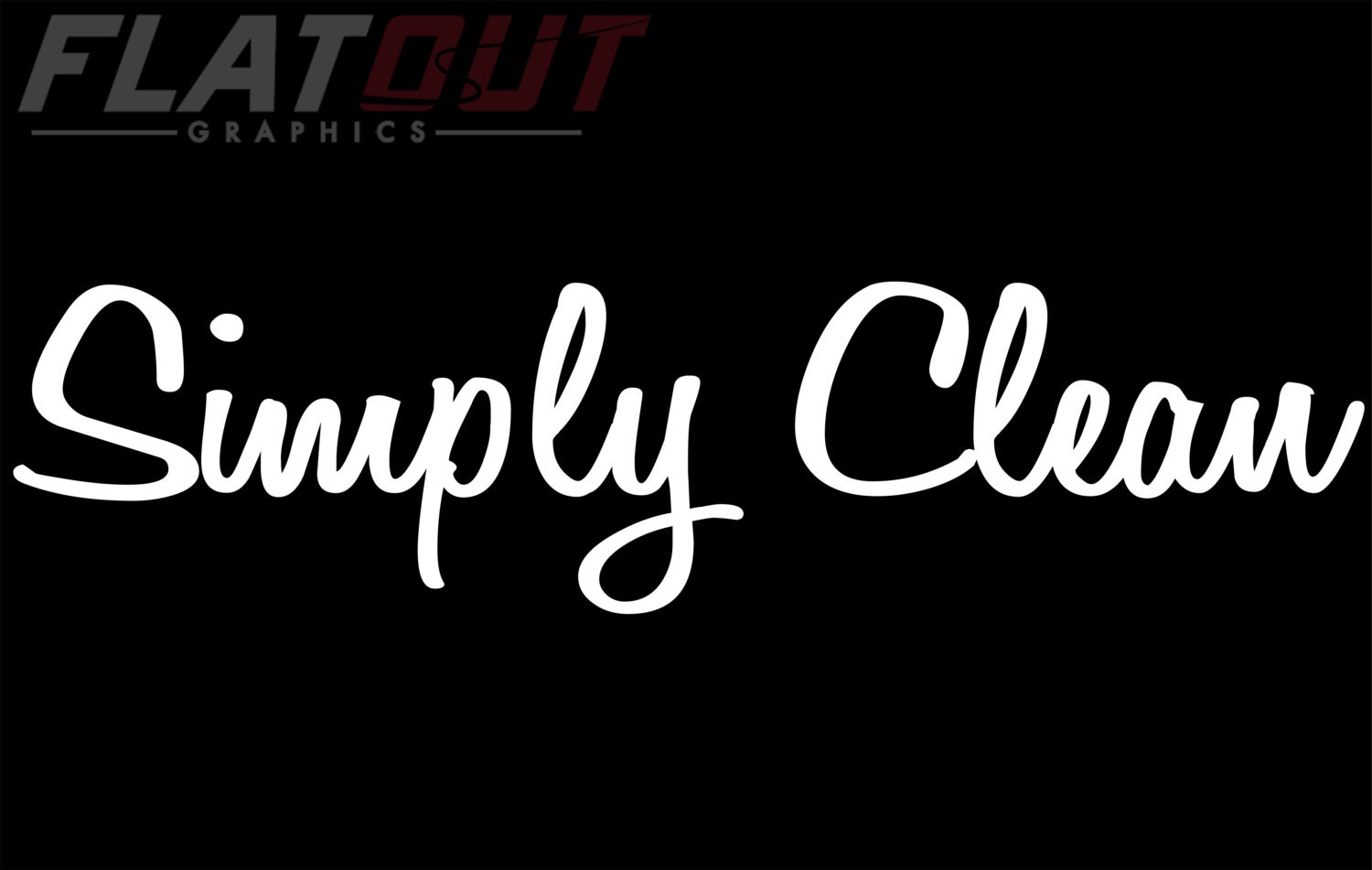 Simply Clean Windshield Decal 24 wide x 5.8 high