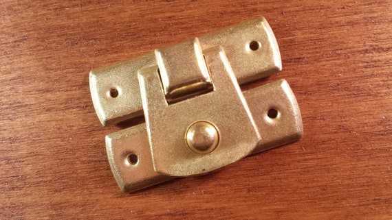BRASS Wooden box latch lock by ModelsAndCraftShop on Etsy