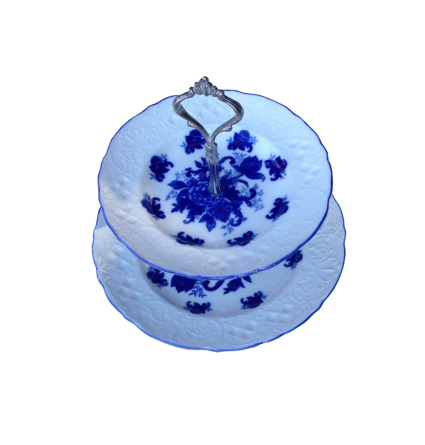 Tray, 2 Tier Blue and White Serving Tray FREE SHIPPING! – Haute Juice