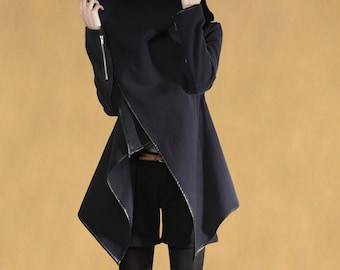 Popular items for asymmetric jacket on Etsy