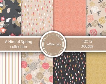 Spring floral paper | Etsy