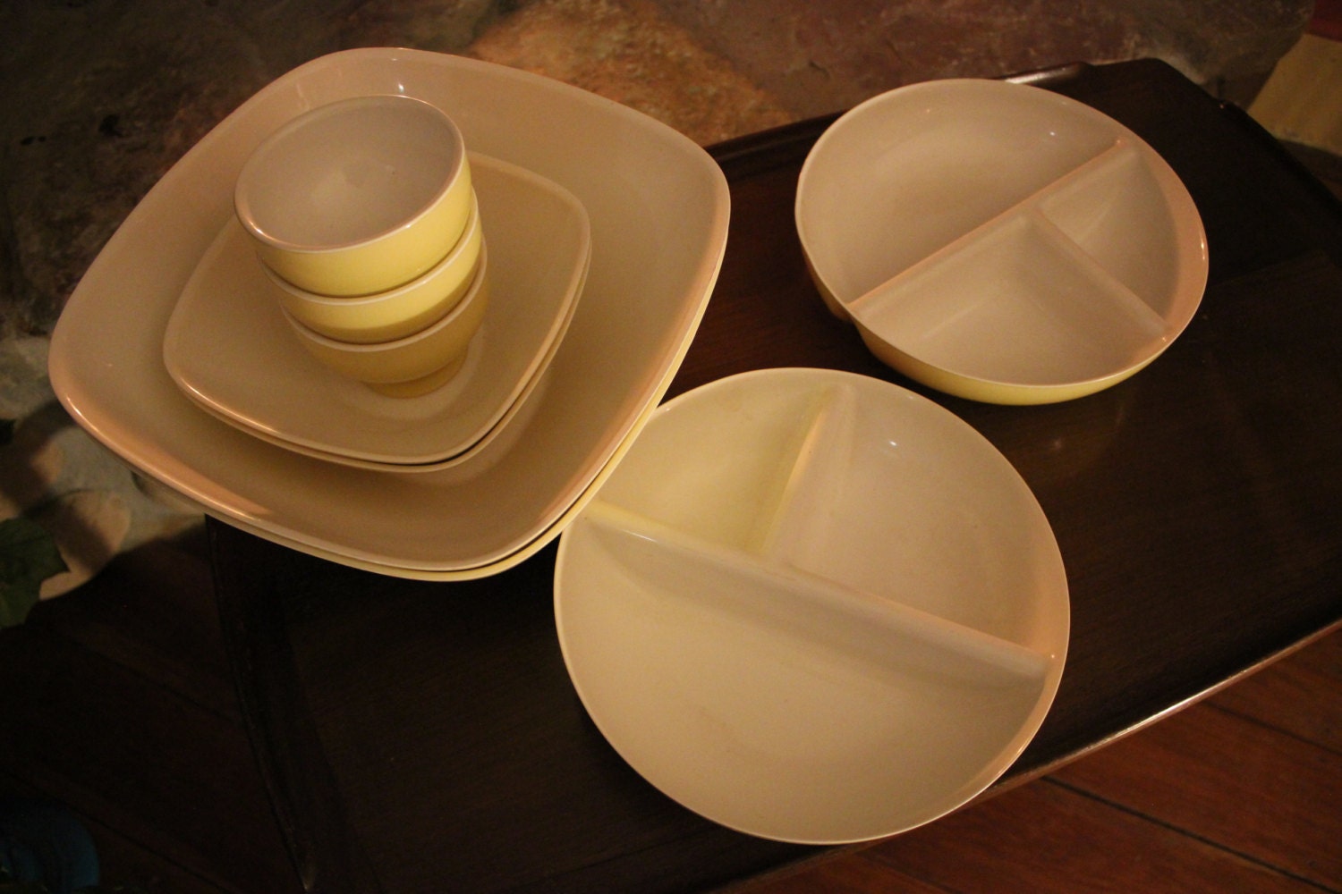 9 Piece Vintage Two Tone Italian Guzzini Set Wow Free Shipping – Haute ...