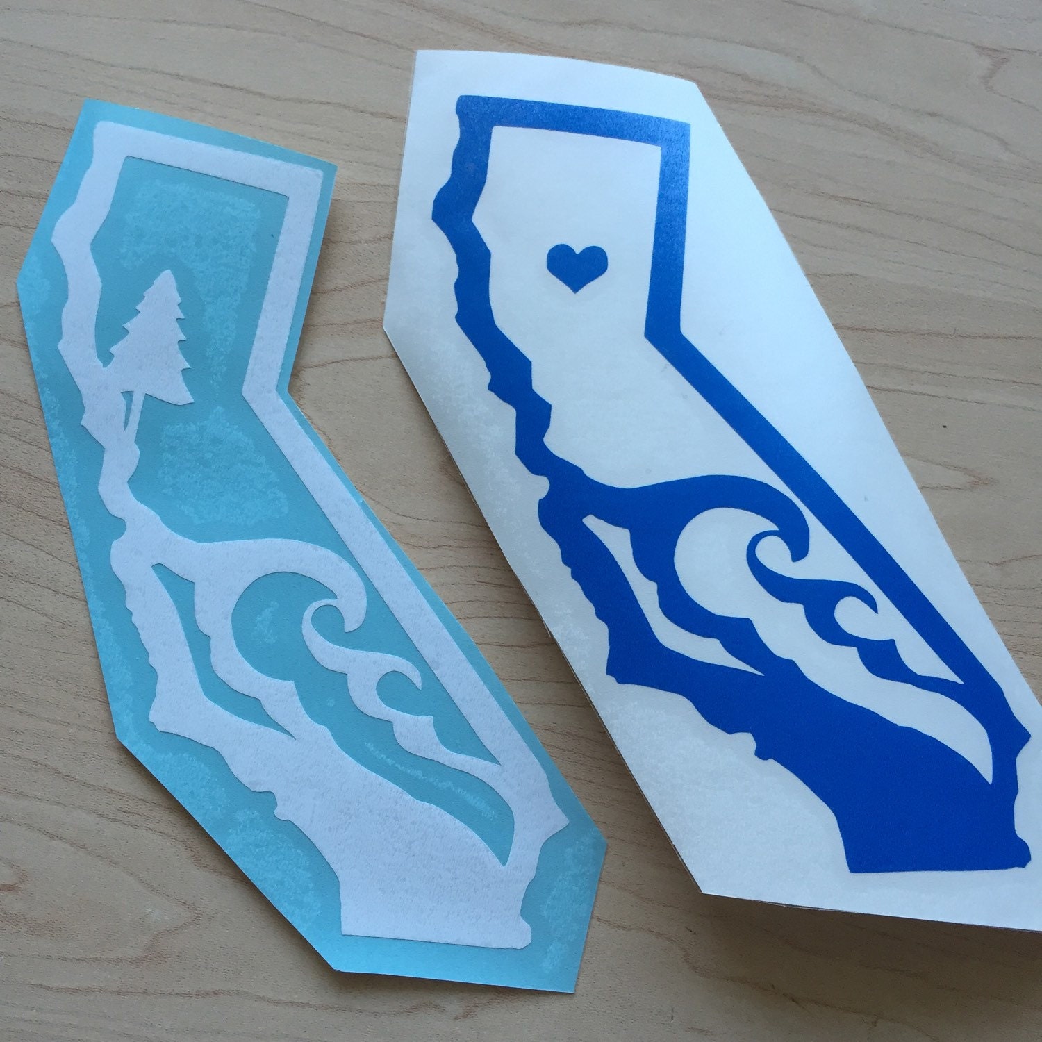 California Waves Vinyl Decal Bumper Sticker State of