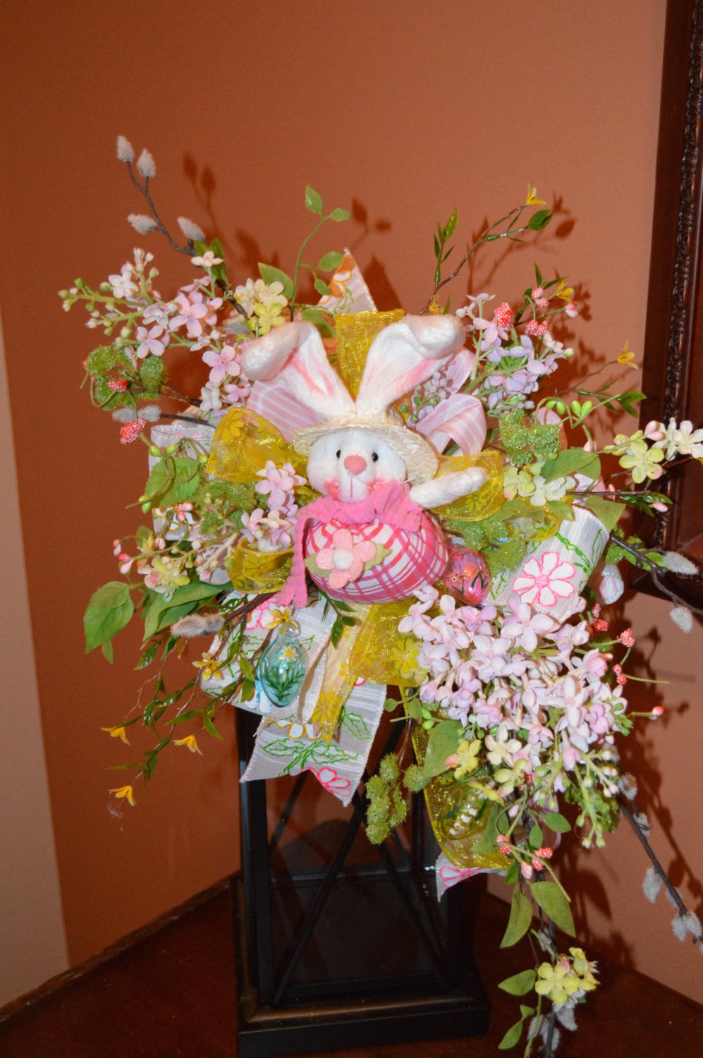 Easter Swag Easter Lantern Swag Bunny Swag by TheBloomingWreath